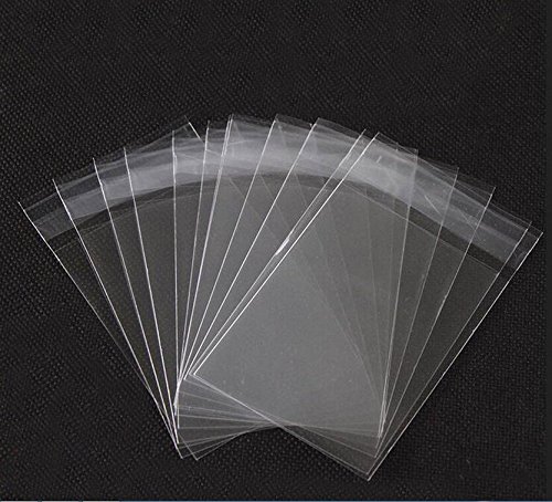 100PCS 4.5x5.5 inch Clear Automatic Sealing Flat Cello/Cellophane Bag Packaging Treat Bags Favor Bags with Self Seal Lip Adhesive Closure for Snacks Bakery Candies