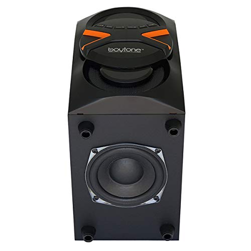 Boytone BT-626F, 2.1 Bluetooth Powerful Home Audio Speaker System, with FM Radio, SD Slot, USB Ports, Digital Playback, 54 Watts, Disco Lights, Remote Control, for Smartphone, Tablet. 110/220V