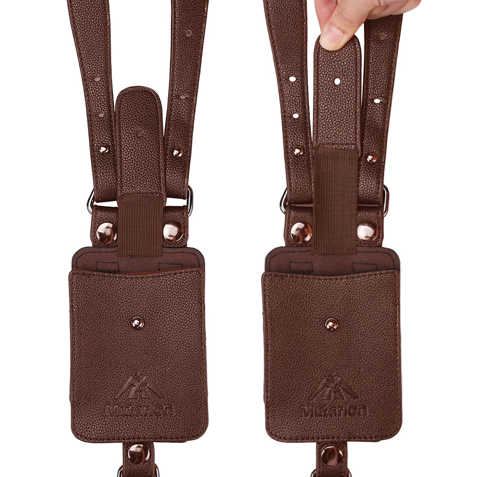 Neween Anti-Theft Hidden Underarm Strap Wallet Pocket Holster Phone Shoulder Holster Bag Leisure Double Shoulder Pouch (Coffee)