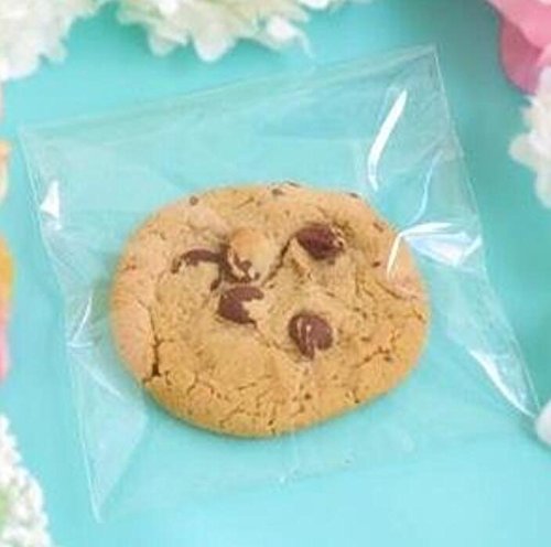 100PCS 4.5x5.5 inch Clear Automatic Sealing Flat Cello/Cellophane Bag Packaging Treat Bags Favor Bags with Self Seal Lip Adhesive Closure for Snacks Bakery Candies