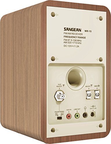 Sangean WR-15WL AM/FM Table Top Wooden Radio, Walnut
