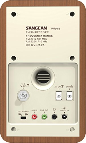 Sangean WR-15WL AM/FM Table Top Wooden Radio, Walnut