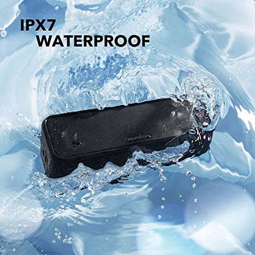 Soundcore 3 Bluetooth Speaker with Stereo Sound, Pure Titanium Diaphragm Drivers, PartyCast Technology, BassUp, 24H Playtime, IPX7 Waterproof, App for Custom EQs, Use at Home, Outdoors, Beach(Renewed)
