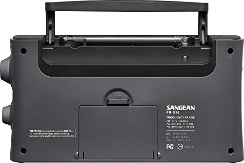 Sangean PR-D15 Digital Portable Stereo RDS Receiver Gray