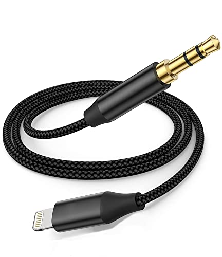 Wahbite Lightning to 3.5mm Audio Cable Compatible with iPhone 14/13/12/11/XR/XS/X/8/7/6 Plus/SE 2, iPad