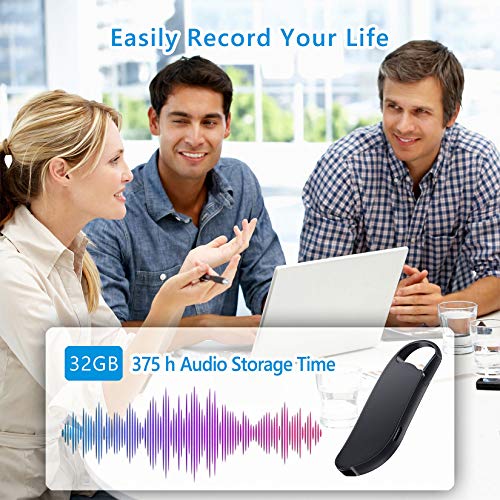 32GB Voice Recorder, Vandlion Voice Activated Recorder with Triple Noise Reduction, Small Audio Recorder for Lecture, Interview, Meeting and More