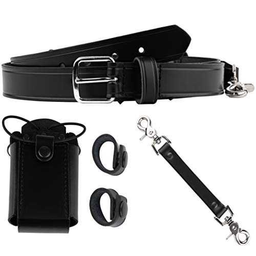 Firefighter Bundle- Anti-Sway Strap for Radio Strap, Radio Strap/Belt, Firefighter's Radio Holder, Black