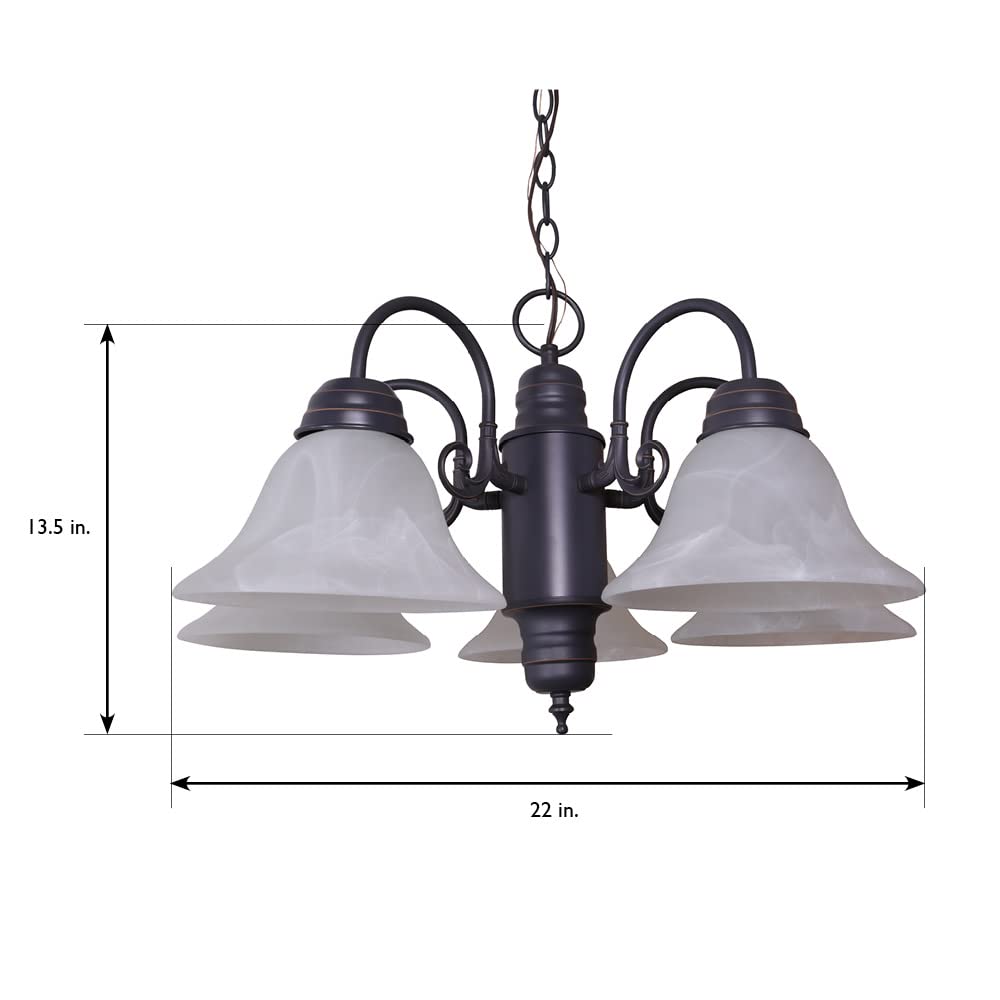 Design House 514455 Millbridge 5 Light Chandelier, Oil Rubbed Bronze