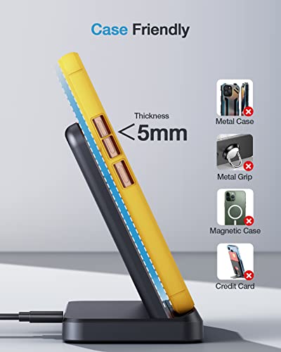 Samsung Wireless Charger, Metmoon 3 in 1 Samsung Charging Station for Galaxy S23 S22 S21 S20 Ultra FE/Note 20 10 9/Z Flip Fold Series, Galaxy Watch 5 Pro/5/4/3/Active 2/1, Buds+/Pro/Live(With Adapter)
