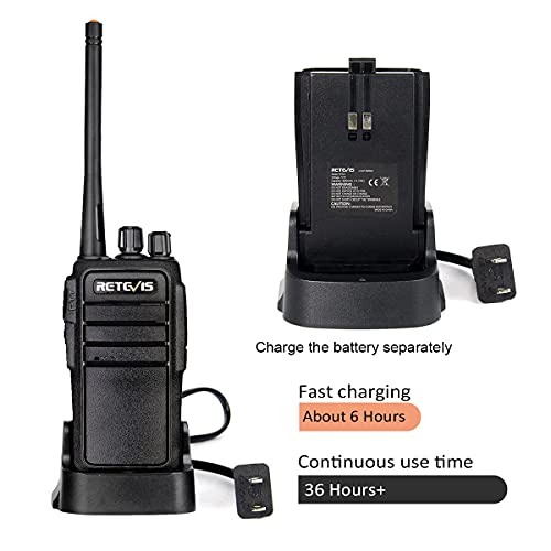Retevis RT21 Updated 3000mAh Two Way Radios Long Range Rechargeable, Portable Walkie Talkies with Earpiece, 16CH Handheld 2 Way Radios for Cruise Camping Events Adults(4 Pack)