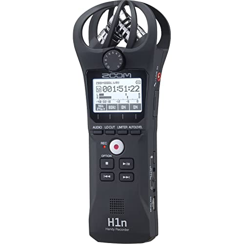 Zoom H1n Audio Recorder Value Bundle with 4x AAA Batteries, SanDisk 32GB microSD Card, Recorder Case, Zoom Accessories and StreamEye Polishing Cloth