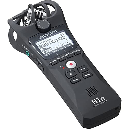 Zoom H1n Audio Recorder Value Bundle with 4x AAA Batteries, SanDisk 32GB microSD Card, Recorder Case, Zoom Accessories and StreamEye Polishing Cloth