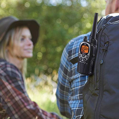 Midland GXT1000VP4 50 Channel GMRS Two-Way Radio - Up to 36 Mile Range Walkie Talkie - Black/Silver (Pack of 8)