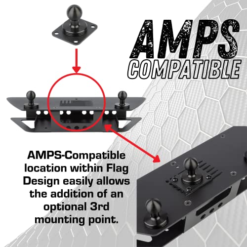 Bulletpoint Metal Dash Mount Phone Holder & Action Camera Mount Compatible with 2019+ Chevrolet Silverado GMC Sierra Multi-Device Dash Mount with 20mm Ball System (Dual Ball Mount)