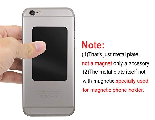 Mount Metal Plate（12Pack） for Magnetic Car Mount Phone Holder with Full Adhesive for Phone Magnet, Magnetic Mount, Car Mount Magnet-12X Rectangular (Black)