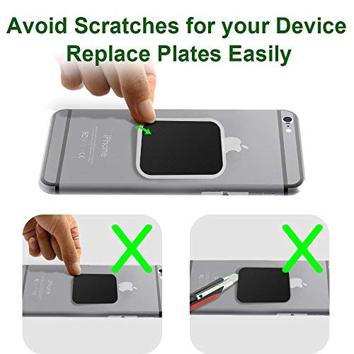Mount Metal Plate（12Pack） for Magnetic Car Mount Phone Holder with Full Adhesive for Phone Magnet, Magnetic Mount, Car Mount Magnet-12X Rectangular (Black)
