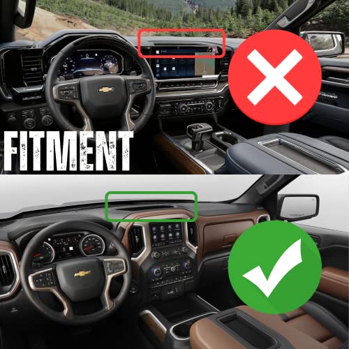 Bulletpoint Metal Dash Mount Phone Holder & Action Camera Mount Compatible with 2019+ Chevrolet Silverado GMC Sierra Multi-Device Dash Mount with 20mm Ball System (Dual Ball Mount)