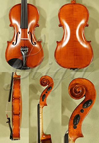 4/4 Full size Student 'GEMS 2' Model, a Gliga Violin Handmade in Romania, Advanced Student Level, Hand Varnished, Hand Inlaid Purfling, Hand Carved Solid European Wood, Fully Set Up