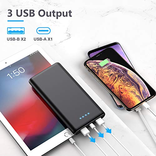 LanLuk Portable Charger Power Bank, 26800mAh Quick Phone Charge 3.0 Fast Charging Power Delivery External Battery Pack 3 Output & 2 Input Type-C Power Banks Compatible with iPhone 12/11, Samsung,ect.
