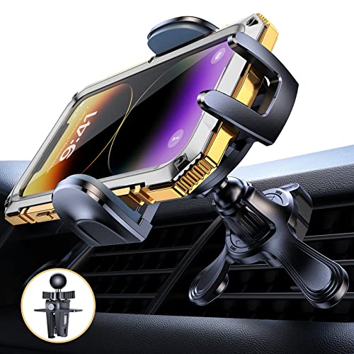 [Deepest Clamp] TORRAS Car Phone Holder Mount [Real Big Phones & Thick Case Perfectly] Universal Sturdy Hook Cell Phone Mount Air Vent [Never Fall Off] Fit for iPhone14 13 Pro Max Samsung Ultra 23 &All