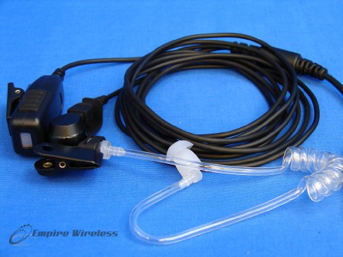 Two-Wire Surveillance Mic for Motorola CP200 CP200D XLS PR400 EP450 GTX GP300 P1225 CP185 P110 SP50 Radio Lapel Shoulder Mic.
