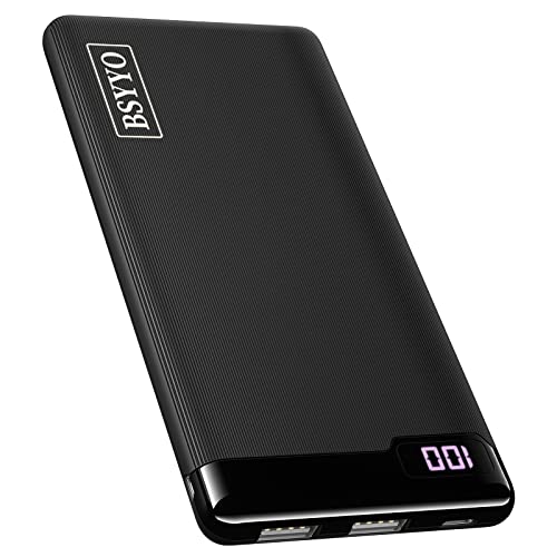 BSYYO Portable Charger,10000mAh Triple 3A Ports Fast Charging USB C Power Bank with LED Display,External Battery Pack Phone Portable Charger for iPhone 12 13 X Plus Google Samsung LG iPad etc.