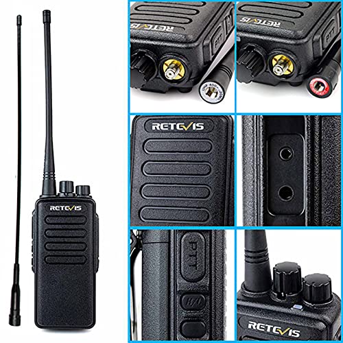 Retevis RT1 Handheld Radios Two Way Long Range,Strong Penetration 2 Way Radio with 3000mAh Rechargeable,VOX Adjustable Professional Walkie Talkies with Earpiece and Mic Set(4 Pack)
