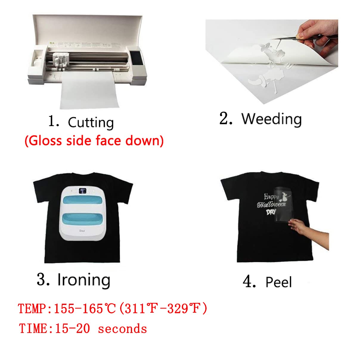 3D Puff Heat Transfer Vinyl Sheets 12"x 10" Foaming HTV Press Film Puffy Vinyl Iron on Vinyl for DIY T-Shirt Clothes Bag Pillow Textile Fabric (Assorted Color)
