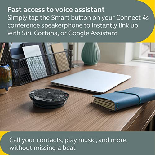 Jabra Connect 4s Portable Speakerphone β Portable Speaker with Bluetooth and USB Connection, Amazing Audio for Music and Crystal-Clear Calls, Perfect for Flexible Working β No Setup Required
