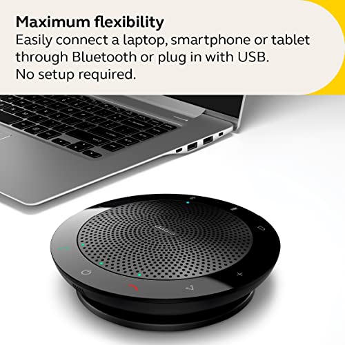 Jabra Connect 4s Portable Speakerphone β Portable Speaker with Bluetooth and USB Connection, Amazing Audio for Music and Crystal-Clear Calls, Perfect for Flexible Working β No Setup Required