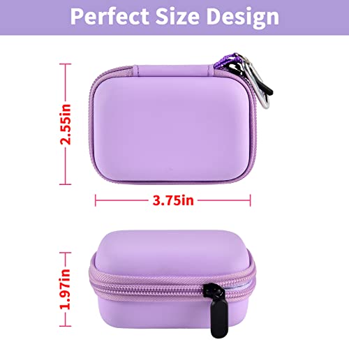 Case Compatible with iWALK Portable Charger Power Bank 4500/ 4800mAh. Charging Battery Pack Holder Storage for LinkPod Mini for iPhone 13/ 12/ 11/ Pro Max, Pocket Organizer for USB-C - Purple Bag Only