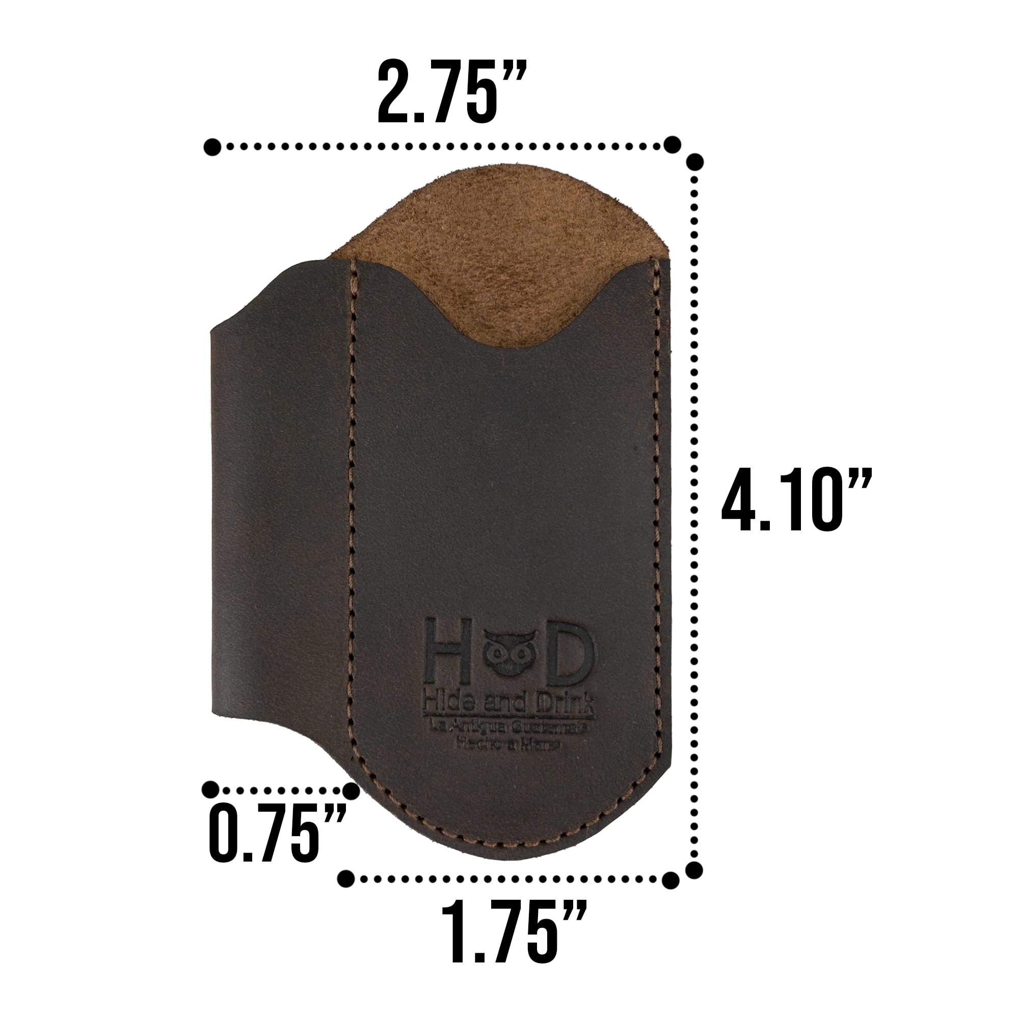 Hide & Drink, Tactical EDC Tool Holder Compatible with Small Swiss Knife and Space Pen, Small Case for Pocket, Full Grain Leather, Handmade, Bourbon Brown