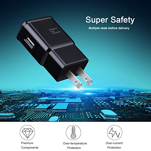 Adaptive Fast Charging USB Wall Charger, Qihop 4-Pack Fast Charging Block Travel USB Charger Adapter Compatible Samsung Galaxy S21 S20 S10 S9 S8 S7 Edge Plus, Note 8 9 10+, A13 A32 A52 A53 iPhone