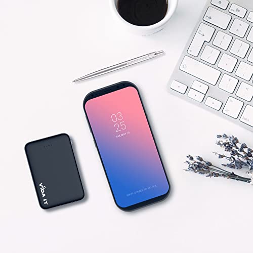 Vida IT 2-Pack Small 5V 2A Power Bank for Heated Vest Jacket Coat Scarf Clothing DC Pocket Size Battery Pack 5000mAh USB Portable Charger for iPhone Samsung Android Phone, Mini Rechargeable Power Pack