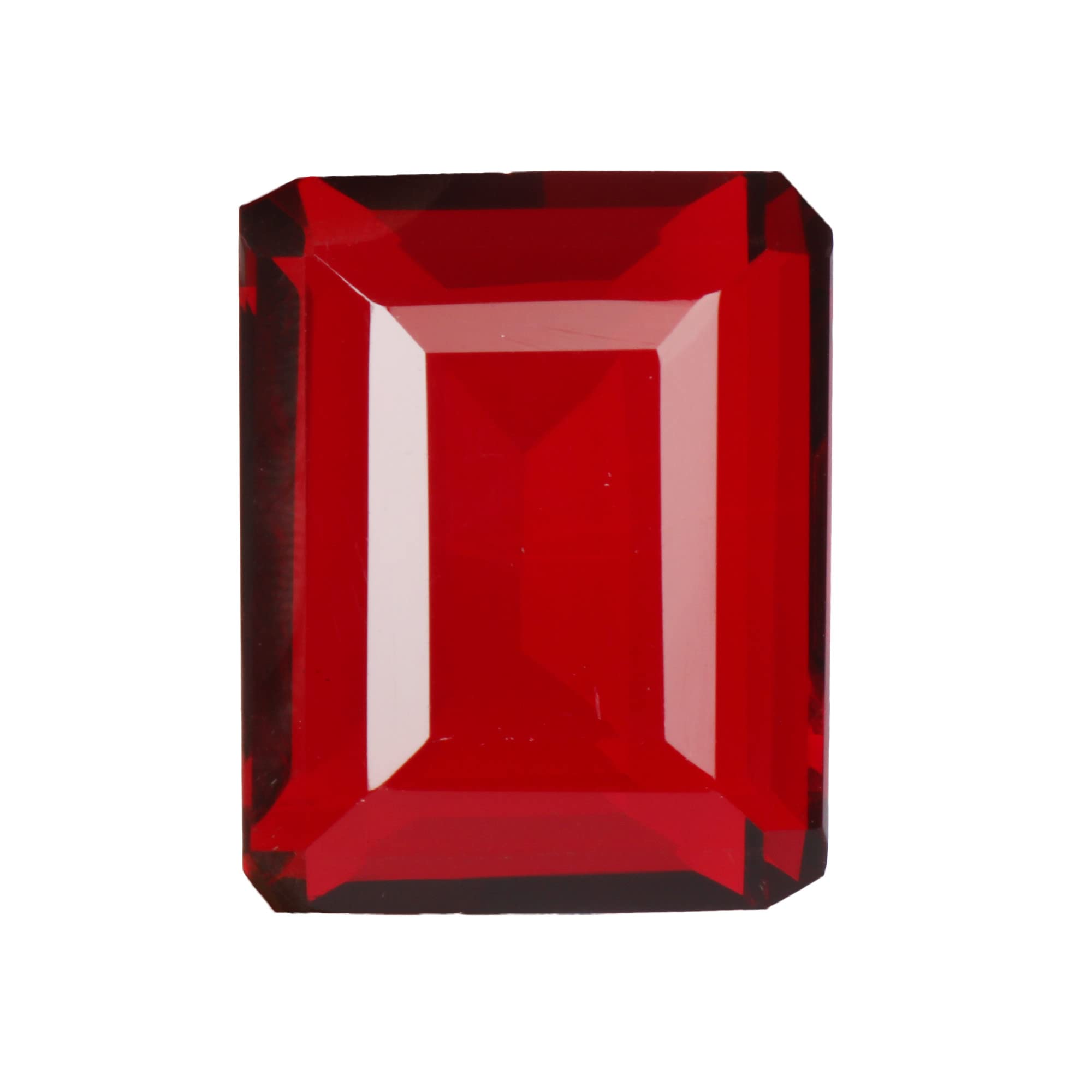 GEMHUB Red Topaz Emerald Shape 36.50 Carat Loose Gemstone For Jewelry Making