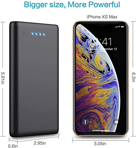 Portable Charger 26800mAh【2022 Upgrade High Capacity】Power Bank Ultra Compact External Battery Pack Backup with 4 LED Lights,Dual USB High-Speed Charging Compatible with iPhone 13 Samsung Android etc