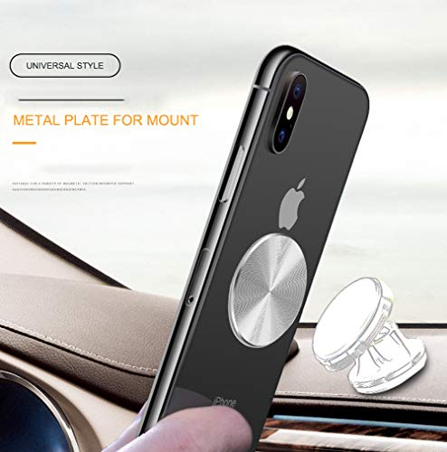 2-Pack Replacement Mount Metal Plates D.Sking Car Phone Holder 3M Adhesive CD Metal Plates for Car Mount Car Kits (Silver)