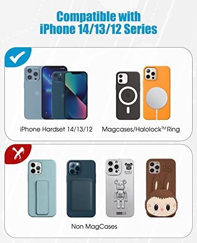LUWUIDEN 5000mAh Magnetic Wireless Power Bank, Transparent Portable iPhone Charger, Ultra Slim Battery Pack w/LED Display, Emergency Wireless Charger, 20W PD Fast Charge for iPhone 14/13/12 Series