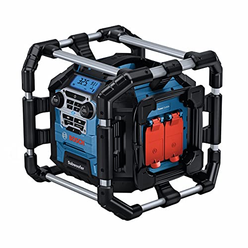 BOSCH GPB18V-5CN 18V Jobsite Radio with Bluetooth® 5.0 and Power Station , Black