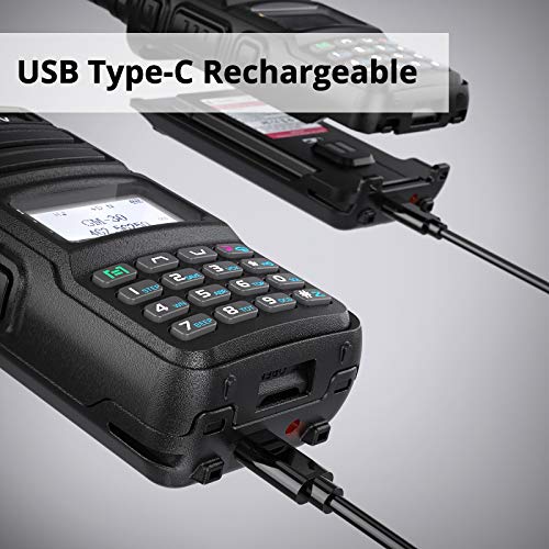 Radioddity GM-30 GMRS Radio, Handheld 5W Long Range Two Way Radio for Adults, GMRS Repeater Capable, with NOAA Scanning & Receiving, Display SYNC, for Off Road Overlanding, 1 Pack