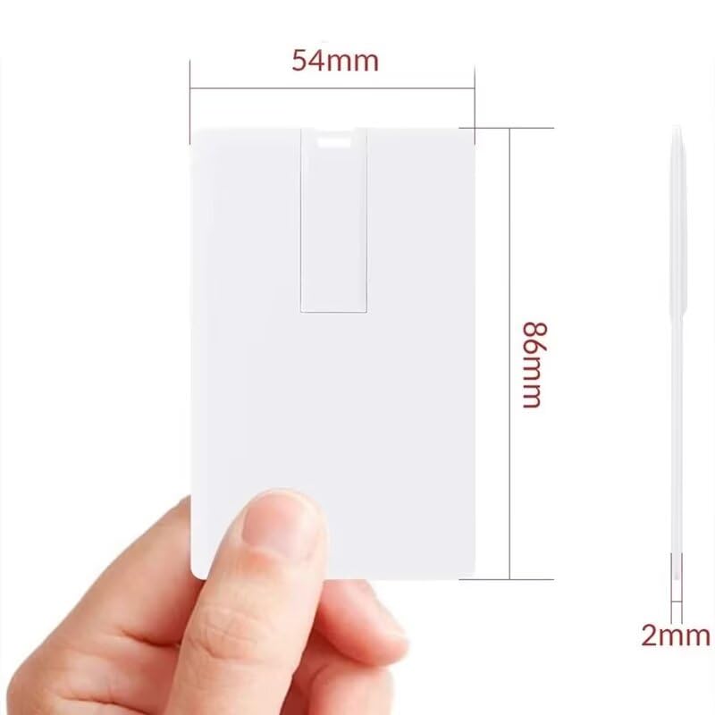 Custom Logo USB Flash Drive in Credit Card Shape, Personalised Memory Stick in Bulk for Promotion(25pcs, 8GB)
