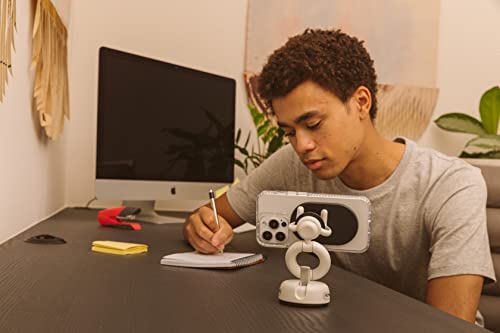 PopSockets Multi-Use Phone Mount: Dash Mount, Windshield Phone Mount, and Phone Mount for Desk - White