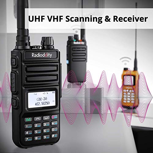 Radioddity GM-30 GMRS Radio, Handheld 5W Long Range Two Way Radio for Adults, GMRS Repeater Capable, with NOAA Scanning & Receiving, Display SYNC, for Off Road Overlanding, 1 Pack