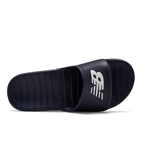 New Balance Unisex-Adult 100 V1 Slide Sandal, Navy/Navy, 12.5 Wide Women/11 Men
