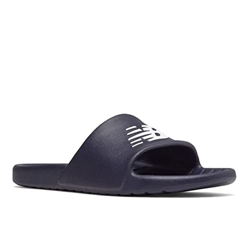 New Balance Unisex-Adult 100 V1 Slide Sandal, Navy/Navy, 12.5 Wide Women/11 Men