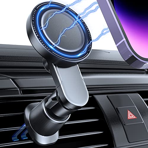 Car Magnetic Phone Mount for Magsafe: Holdersafe Magnetic Car Phone Holder [Easily Install] with 20 Powerful Magnet for Car Air Vent Compatible iPhone 14 13 12 Pro Plus Max Mini MagSafe Case