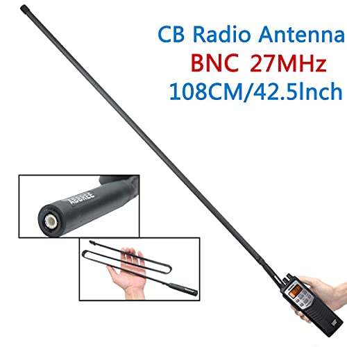 ABBREE Tactical Antenna 27Mhz 42.5-Inch for CB Handheld/Portable Radio with BNC Connector Compatible with Cobra Midland Uniden Anytone CB Radio