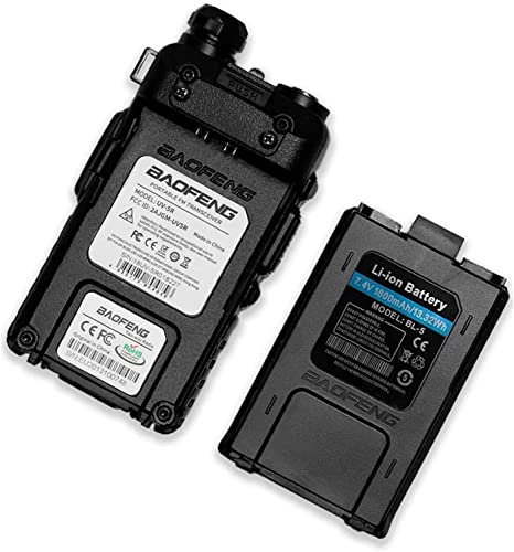 Baofeng UV-5R Dual Band Two Way Radio Pack of 6 (Black)