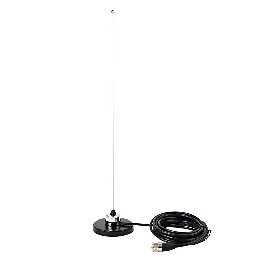 HYS TC-MB90 NMO Mount Magnetic Base for Car Bus Taxi Mobile Radio Antenna W/5M(16.4ft) RG58 Coaxial Cable PL-259 Plug