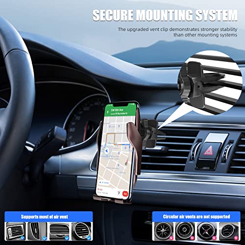 GTIMLMC Wireless Car Charger Vent Mount Qi 15W Fast Charging 360° Rotating Auto Clamping Phone Holder Suitable for iPhone 13/12/11/ Pro/Max/X/XS/XR/8/8P Samsung S22/S21 +/S20/S10/S9/S8/Note 20/10/9/8